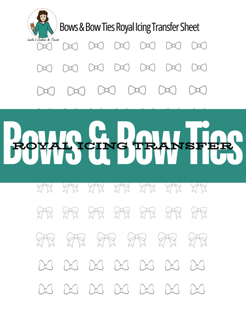 Royal Icing Transfer Sheet - Bows & Bow Ties – Leslie's Cookies & Treats