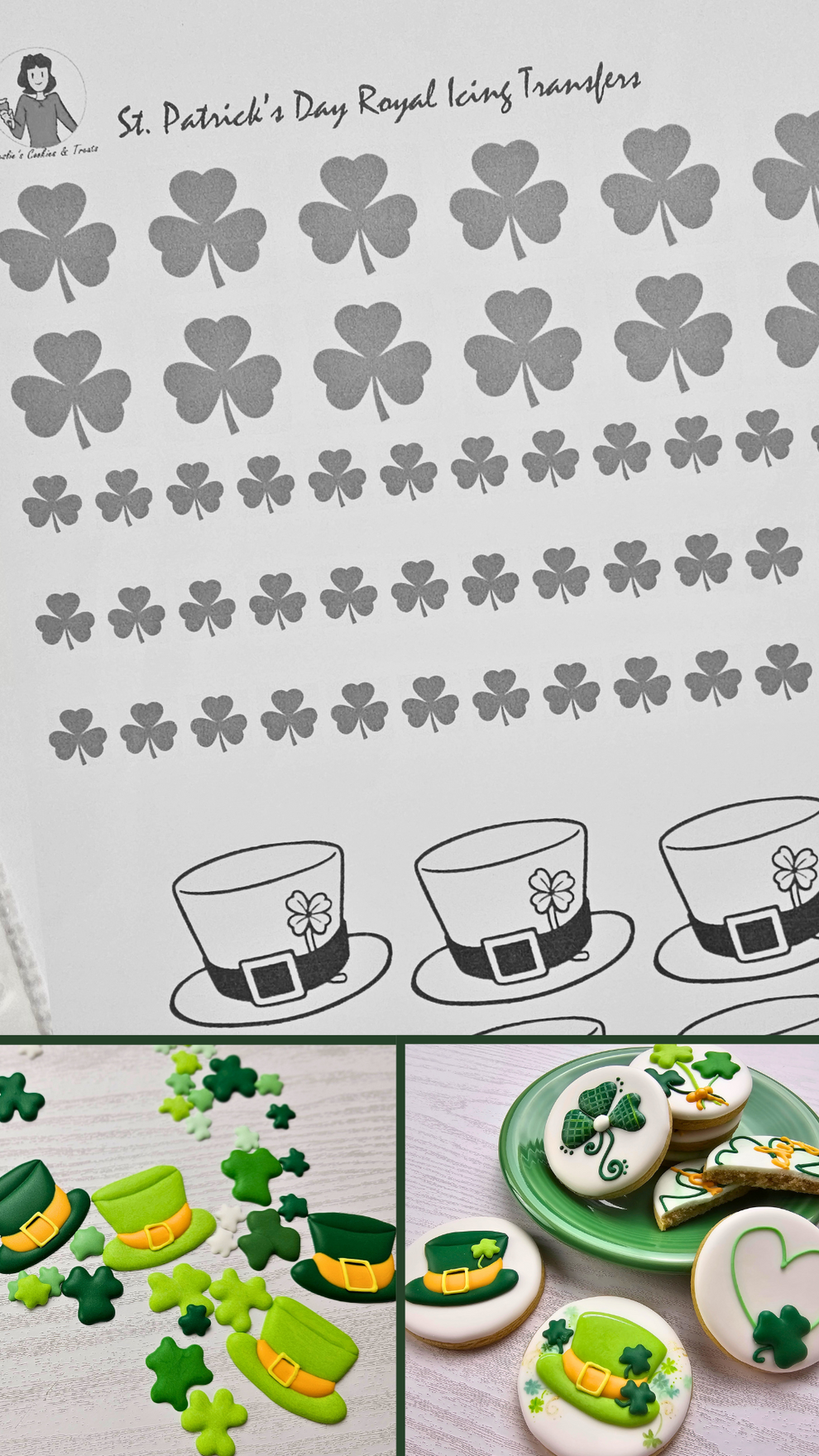 Royal Icing Transfer Sheet - St. Patrick's Day – Leslie's Cookies & Treats